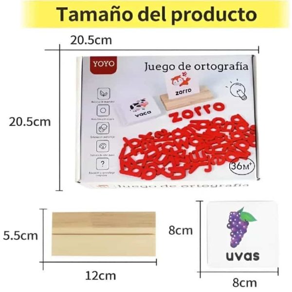 Juego de Ortografía con Láminas y Letras - UniKids